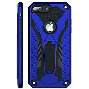 Kitoo Designed for iPhone 8 Plus Case with Kickstand, Military Grade 12ft. Drop Tested - Blue