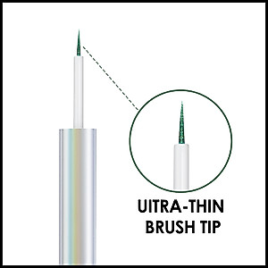 FOCALLURE Chameleon Liquid Eyeliner,Intense Color Shifting Eyeliner Pen,Metallic Multi-Reflective Finish,Sweatproof,Smudge-proof,Ultra-Fine Tip,AQUA BABY