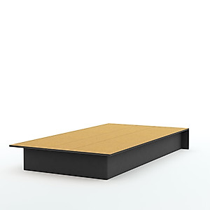 South Shore Libra Platform Bed, Twin, Pure Black