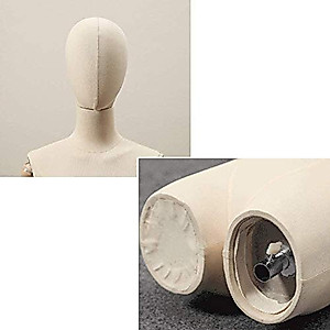 Tailors Dummy Female Mannequin Torso Body with Adjustable Golden Stand |for Clothing Dress Jewelry Display Dressmakers Dummy