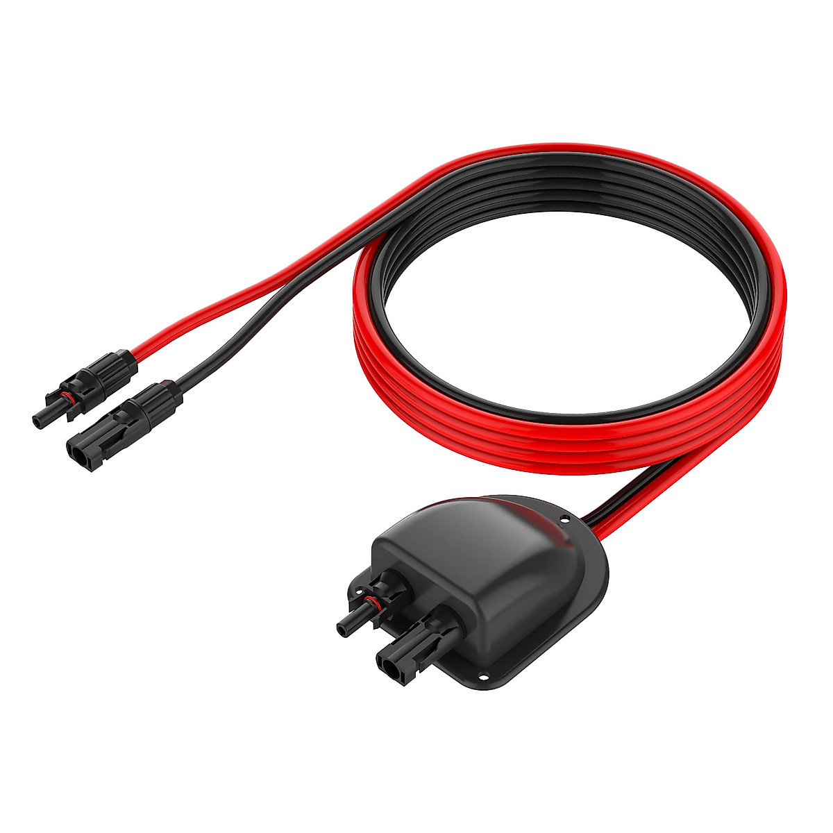 Solar Weatherproof Entry Gland Entry Housing, Through RV roof Solar Junction Box ABS Entry housing with 10Ft 10AWG Solar Extension Cable Solar Connector Solar Project on RV, Camper, Boat, Van