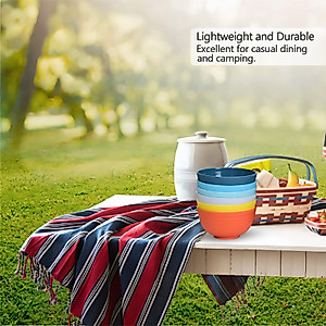 Homestockplus Unbreakable Cereal Bowls 24 OZ Microwave and Dishwasher Safe BPA-Free Bowl Dessert Bowls for Serving Soup, Oatmeal, Pasta and Salad [Set of 6]