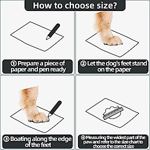 AOKOWN Dog Shoes Small Size Dogs, Waterproof Dog Shoes for Hot Pavement, Puppy Dog Boots & Paw Protectors, Dog Booties for Medium Dogs for Hardwood Floors Anti Slip 4PCS