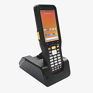 Rugged Android Handheld PDA Warehouse Inventory Barcode Scanner, Integrated Zebra 2D Scan Engine, Physical Keypad, GPS, WiFi & 4G for WMS & Logistics & Charge Dock