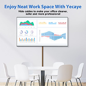 Yecaye 125in Brown Cord Hider - One-Cord Channel Cord Cover on Wall - Cable Management Kit - Wire Covers for Cords - Brown Cable Raceway - 8X L15.7in W0.59in H0.4in, CMC03 Brown