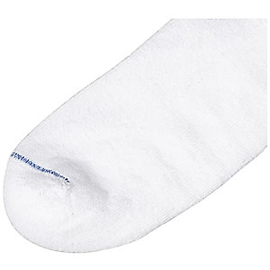 Dr. Scholl's Men's 4 Pack Diabetic and Circulatory Non Binding Ankle Socks, White, Shoe Size: 7-12