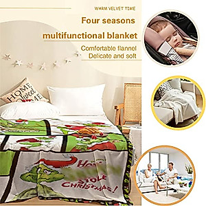 Christmas Blanket Merry ChristmasUltra Soft Flannel Fleece All Season Light Weight Living Room/Bedroom Warm Blanket 50"X40"