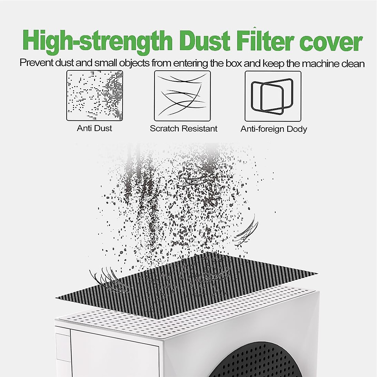 Dust Plugs for Xbox Series S, Accessories with 7 Silicone Dust Plugs and 4 PVC Meshs Set, 6 Thumb Grip Caps,USB HDMI LAN Power CD-Driver Interface Anti-dust Cover Dustproof Plug for Series S Console