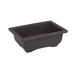 YITAQI 1PC Bonsai Training Pots - Classic Deep Humidity Trays with Built in Mesh - Plastic Square Pot & Bonsai Plants Growing Pots(Rectangle S)