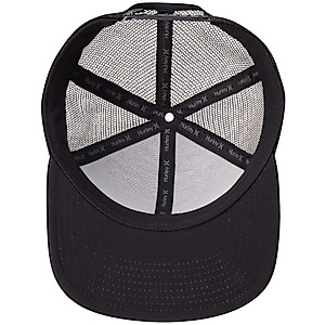 Hurley Men's Caps - Flat Brim Snap Back Baseball Cap Supply Trucker Hats for Men, Size One Size, Black