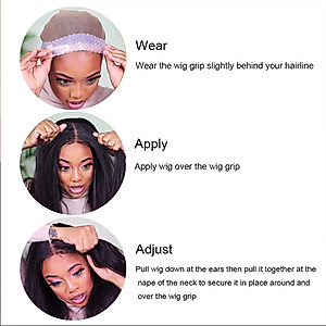 Yuriait Wig Grip, Silicone Wig Grip Band for Women - Light Brown, Non Slip Transparent, Comfort Elastic, Natural Grip Headbands for Lace Wigs to Hold Wigs Frontal, 1 Count