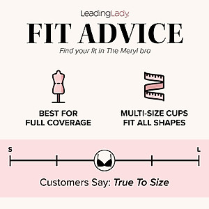 Leading Lady Meryl Cotton Front-Closure Comfort & Sleep Bra - Comfy Cotton Sleep and Leisure Bras For Women.