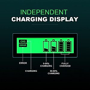 Deleepow NiMH Rechargeable AA Batteries, 8 Pack 3300mAh High Capacity 1.2v Pre-Charged Double A Battery with LCD Display AA/AAA Battery Charger