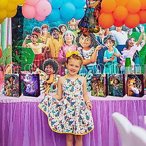 24 Pcs Encanto Party Gift Bags - Magic Movie Party Supplies Encanto Candy Bags, Tote Bags, and Gift Bags for Kids - Paper Favor Packs for Adults Birthday Party Decor - 12 Patterns