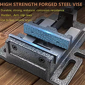 Drill Press Vise, Quick Release Bench Vise 5'', Heavy Duty Drill Press Vice Clamp- 5.12" Jaw Opening, 4.84" Jaw Width - Vice for Woodwork, Low Profile Drill Press, Benchtop, Milling Machine,etc