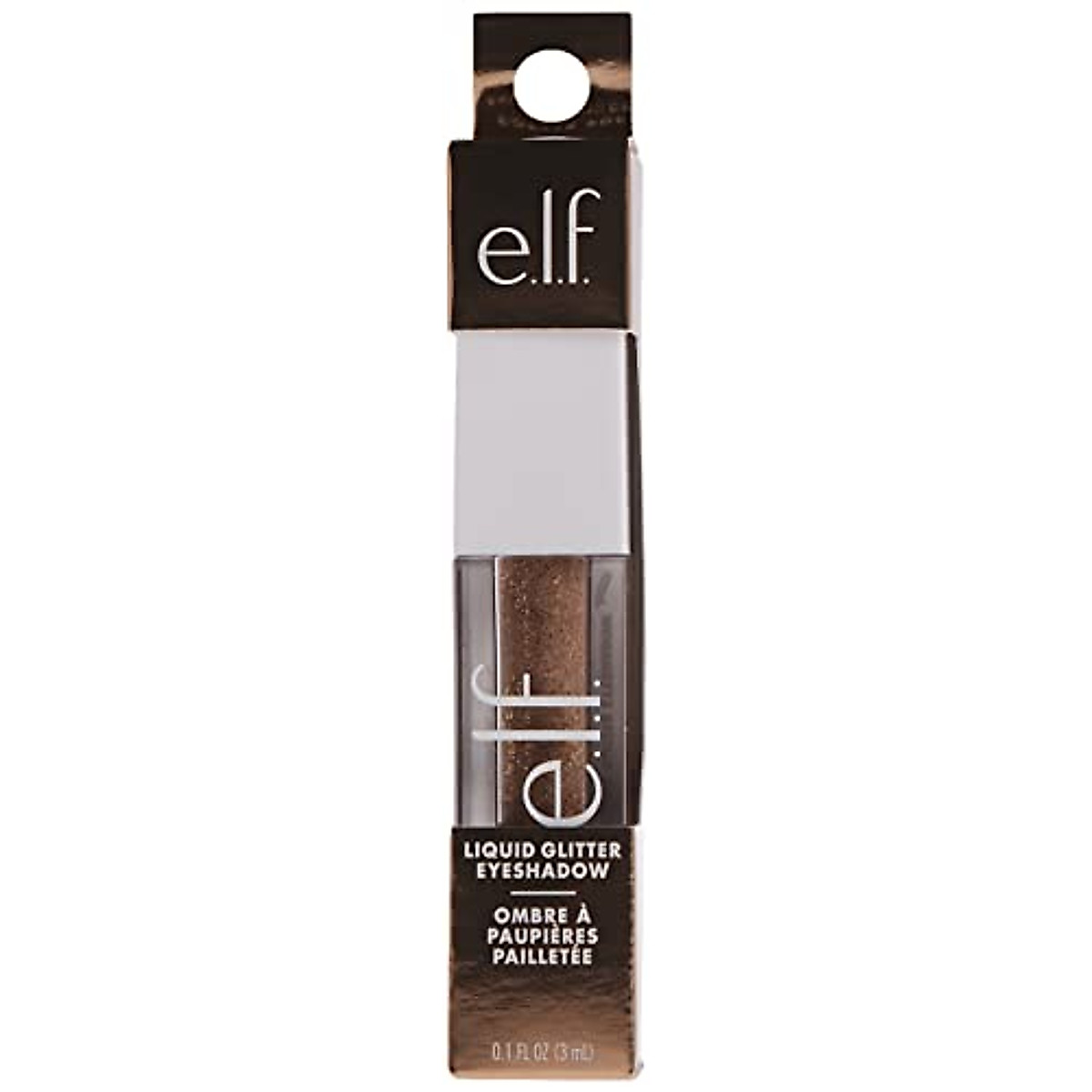 e.l.f., Liquid Glitter Eyeshadow, Long Lasting, Quick-Drying, Opaque, Gel-Based Formula, Creates High-Impact, Multi-Dimensional Eye Looks, Copper Pop, 0.10 Fl Oz
