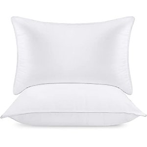 Utopia Bedding Bed Pillows for Sleeping (White), Standard Size, Set of 2, Hotel Pillows, Cooling Pillows for Side, Back or Stomach Sleepers