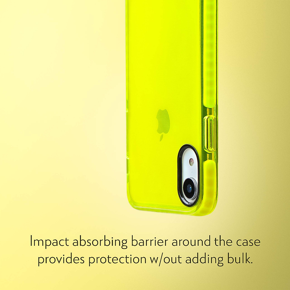 SteepLab Barrier Case for iPhone XR (2018, 6.1" Screen) - Impact Absorbing Case with Full Body Protection and Raised Bezel (Hi-Energy Neon Yellow)