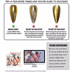 Red Chrome Nail Powder Mirror Effect Rose Gold Glitter for Metallic Nails Design Magic Pigment