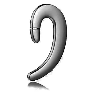 Bone Conduction Ear Hook Comfort Wear with Microphone Lightweight Compatible with iPhone & Android. Grey