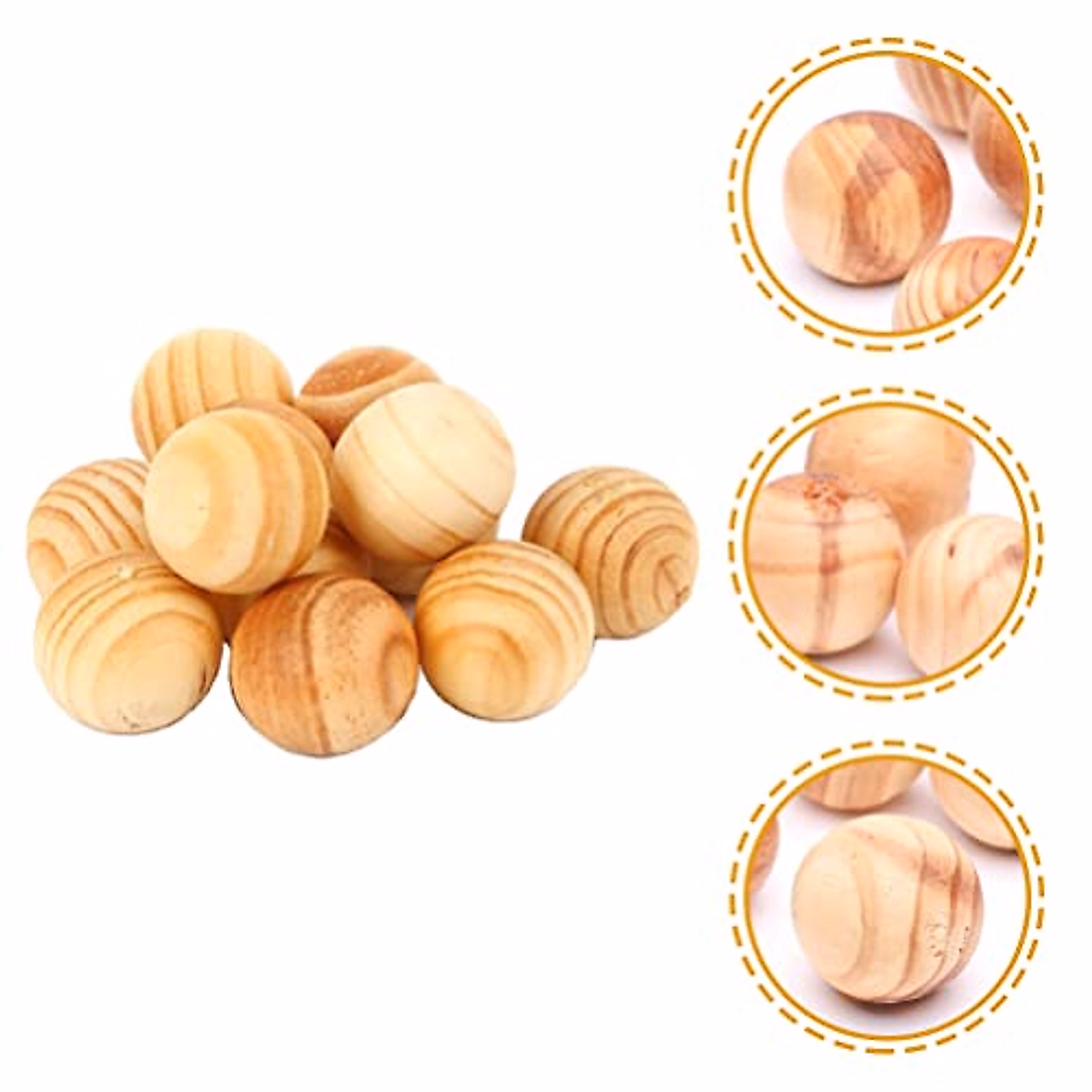 UKCOCO 120 Pcs Natural Camphor Ball Fresh Cinnamomum Camphora Root Neutralizing Odor Camphor Balls Cedar Blocks Closet Deodorizer for Clothes Storage Closets Drawers 1.8cm