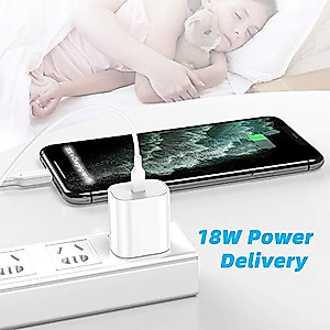 USB C Fast Wall Charger Compatible Google Pixel 6 5 4 XL 4a / 3a XL / 3 / XL / 2, 18W 3A PD Power Adapter and 3.3FT Type C to C Cable