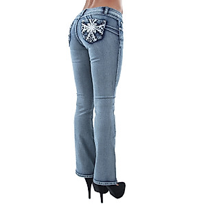 Colombian Design, Butt Lift, Levanta Cola, Boot Leg Jeans Plus/Junior Size