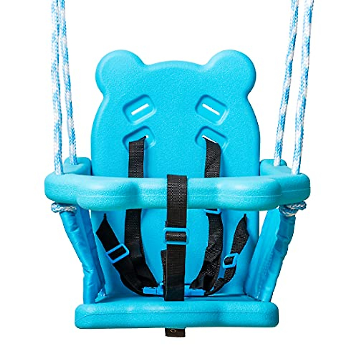 HLC Folding Toddler Swing Set with Metal Frame and Safety Belt Swing Easy to Assemble & Store Suitable for Baby/chirldren's Gift