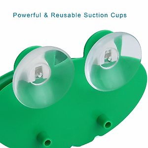 Pensino Frog Habitat Frog Dish Holder with Suction Cup, Frog Terrarium Cute Fish Tank Decoration for Tree Frog Toad Tadpole Small Aquatic Animal(2PC)