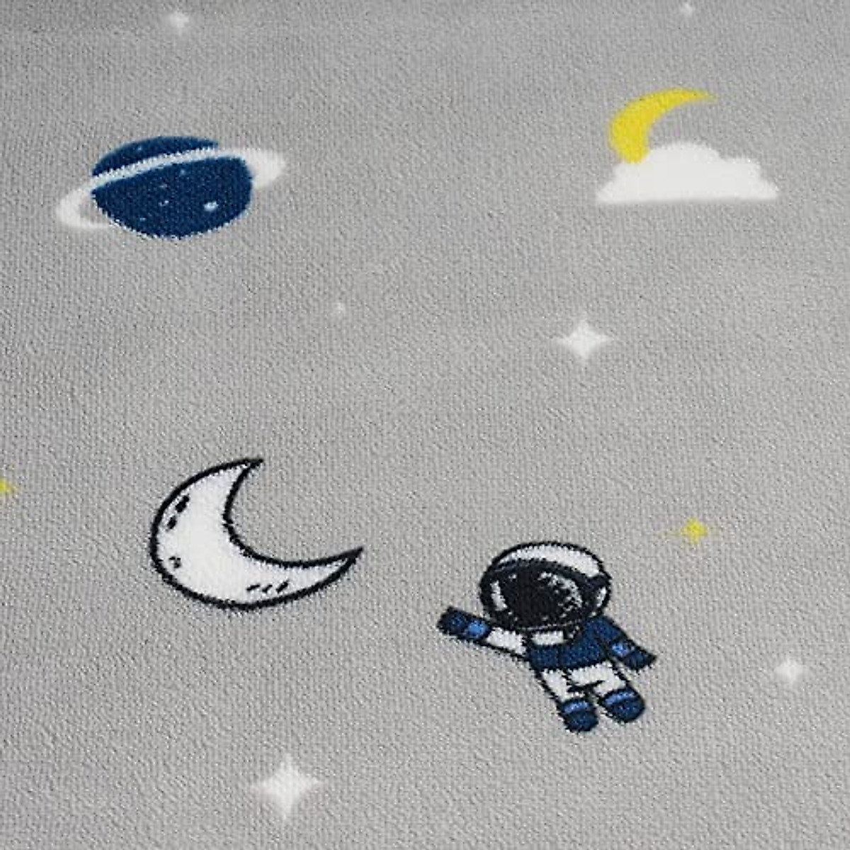 DaysU Plush Flannel Baby Blanket Super-Soft Lightweight, Printed Fleece Baby Blanket for Boys, Portable Bed Throws for Baby Crib and Toddler Bed, Grey Space, 30”x40”