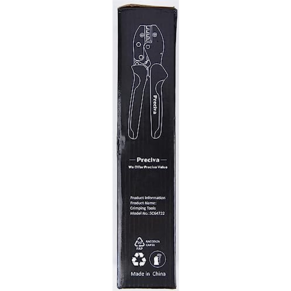 Preciva Solar Crimping Tool Kit for 2.5-6.0mm²/AWG26-10 Solar Panel PV Cable with 10PCS Male Female Solar Panel Cable Connectors and 2PCS Spanners Wrench