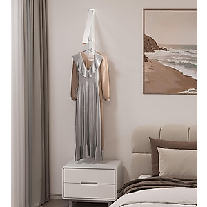 Dr.DJ Clothes Drying Rack Wall Mounted, Retractable & Foldable Clothes Hanger for Laundry Room Organization and Storage, Clothes Hanger Rack for Dorm, Closet, Balcony, Laundry Room(1P, Metal, White)