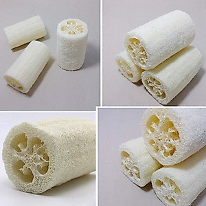 MAYMII·Home 100% Large (5" Length) Nature 6 Pack of Organic Loofahs Loofah Spa Exfoliating Scrubber Natural Luffa Body Wash Sponge Remove Dead Skin Made Soap