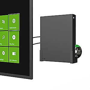 Monzlteck Wall Mount for Xbox One X (Not Fit for One Original)，All Metal Vertical Hanging On Wall with Power Botton Left/Right,Wall Shelf Bracket for X1X