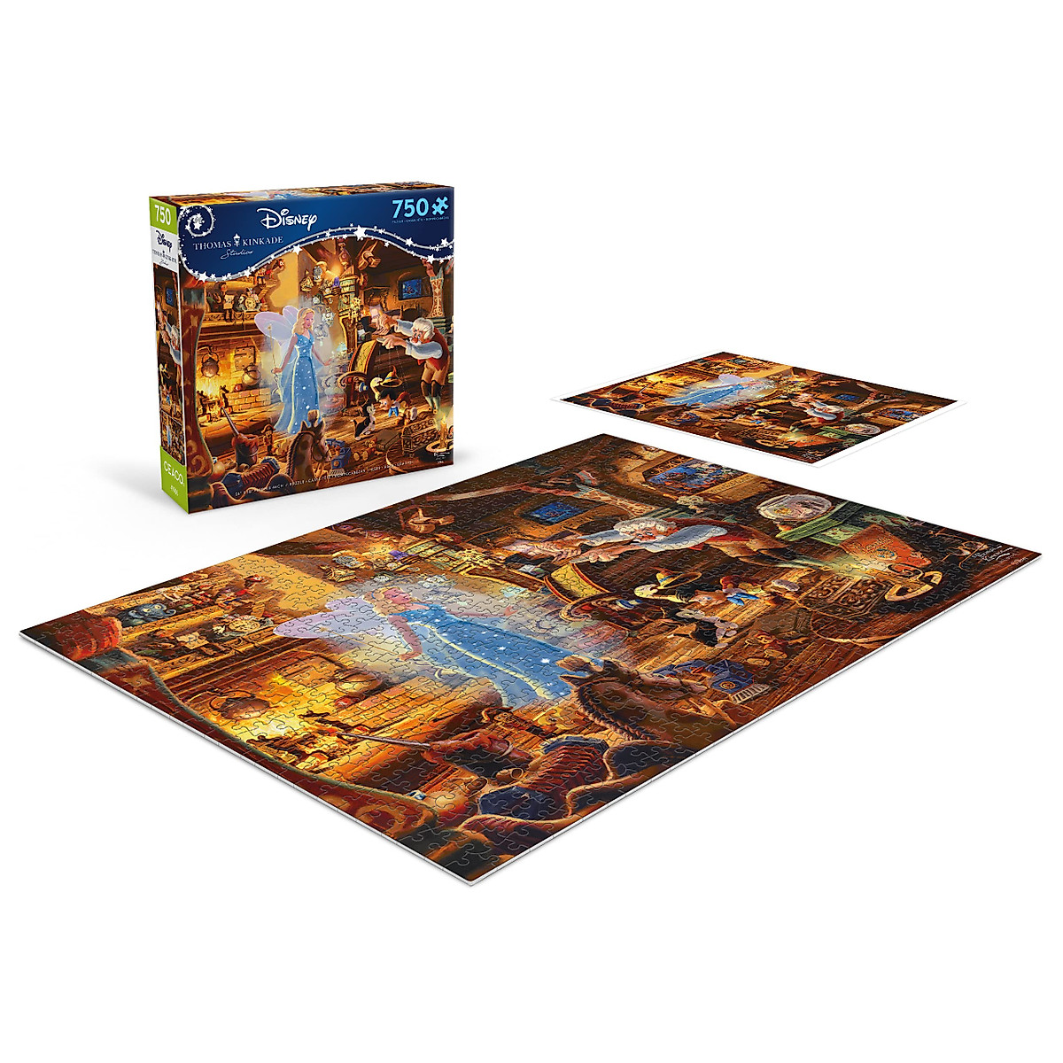 Ceaco - Thomas Kinkade - Disney - Geppetto's Pinocchio - 750 Piece Jigsaw Puzzle