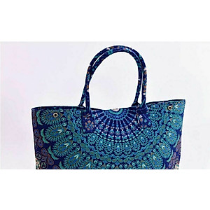 Indian Tapestry Women Handbags Mandala Shopping Shoulder Carry Bag Tote Purse