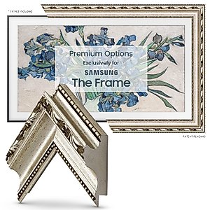 Frame My TV Deco TV Frames - Ornate Silver Smart Frame Compatible ONLY with Samsung The Frame TV (Fits 2021-2025 Frame TV, 75")