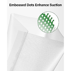 Kootek Vacuum Sealer Bags, 4 Rolls 8"x20' (Total 80 feet), Commercial Grade, BPA Free Food Vac Bags Rolls for Storage, Meal Prep or Sous Vide