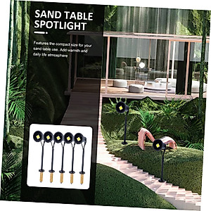 Housoutil 3sets Vivid Sand Table Spotlight Mini Spotlights for Models Micro Landscape Light Decor Miniature Spotlight 5pcs*3