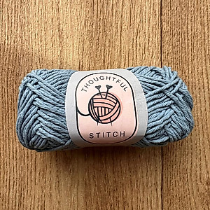 Cotton Yarn for Crocheting (Pack of 4) - 75g Soft & Durable Amigurumi Yarn, Knitting Yarn for Crocheting Sweaters, Dishcloth & DIY Projects, Perfect for Beginners and Experts, Machine Washable (Blue)