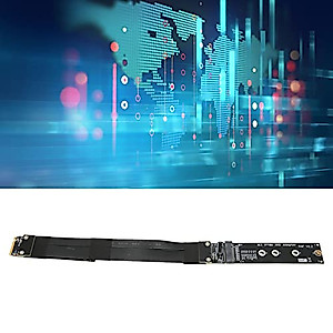 soobu M.2 NVMe SSD Extension Cable, PCB Material Durable Wearable SSD Extension Cable Small Compact Easy Installation for Office (15cm)