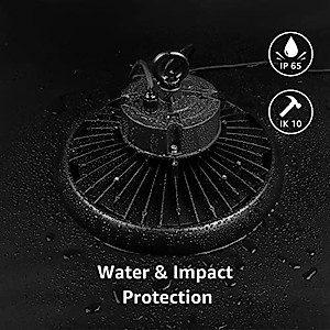 Lepro UFO LED High Bay Light 240W, 34,800lm 5000K Daylight, 800W HPS Equivalent, 0-10V Dimmable Commercial Warehouse LED Lighting, Waterproof IP65, 120-277V, 90° Beam, Industrial Ceiling Light Fixture