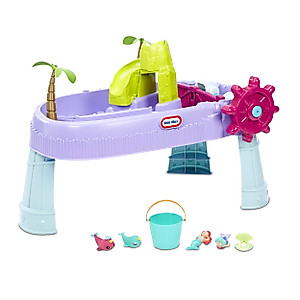 Little Tikes Mermaid Island Wavemaker Water Table, 2 + years with Five Unique Play Stations and Accessories, Multicolor, 38 Inch