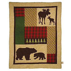 Trend Lab Northwoods 3 Piece Crib Bedding Set, Can Be Used As A Blanket Or A Playmat for Tummy Time, Includes Quilt, Fitted Crib Sheet and Skirt