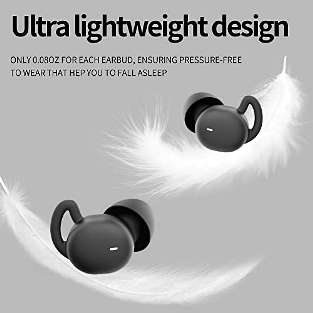 Bluetooth Sleep Headphones Mini True Wireless Noise Reduction Sleeping Earbuds,Comfortable Invisible Earphones Sleep Headsets for Side Sleeper, Workout