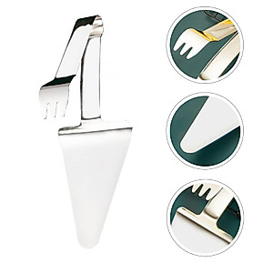 Hemoton 2pcs Stainless Steel Pizza Shovels Cheese Shovels Cake Spatulas Pizza Pie Server Cake Holder Transfer Triangular Spade Spatula for Cake Baking (Silver)