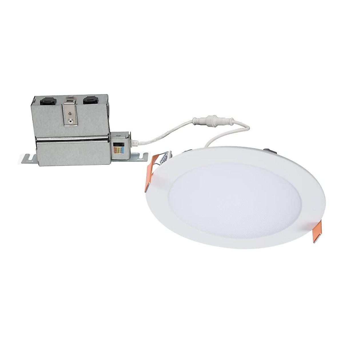 HALO HLB 6-Inch Thin Recessed Indoor/Outdoor Canless LED Downlight w/Selectable Color Temperatures; HLB6099FS1EMWR