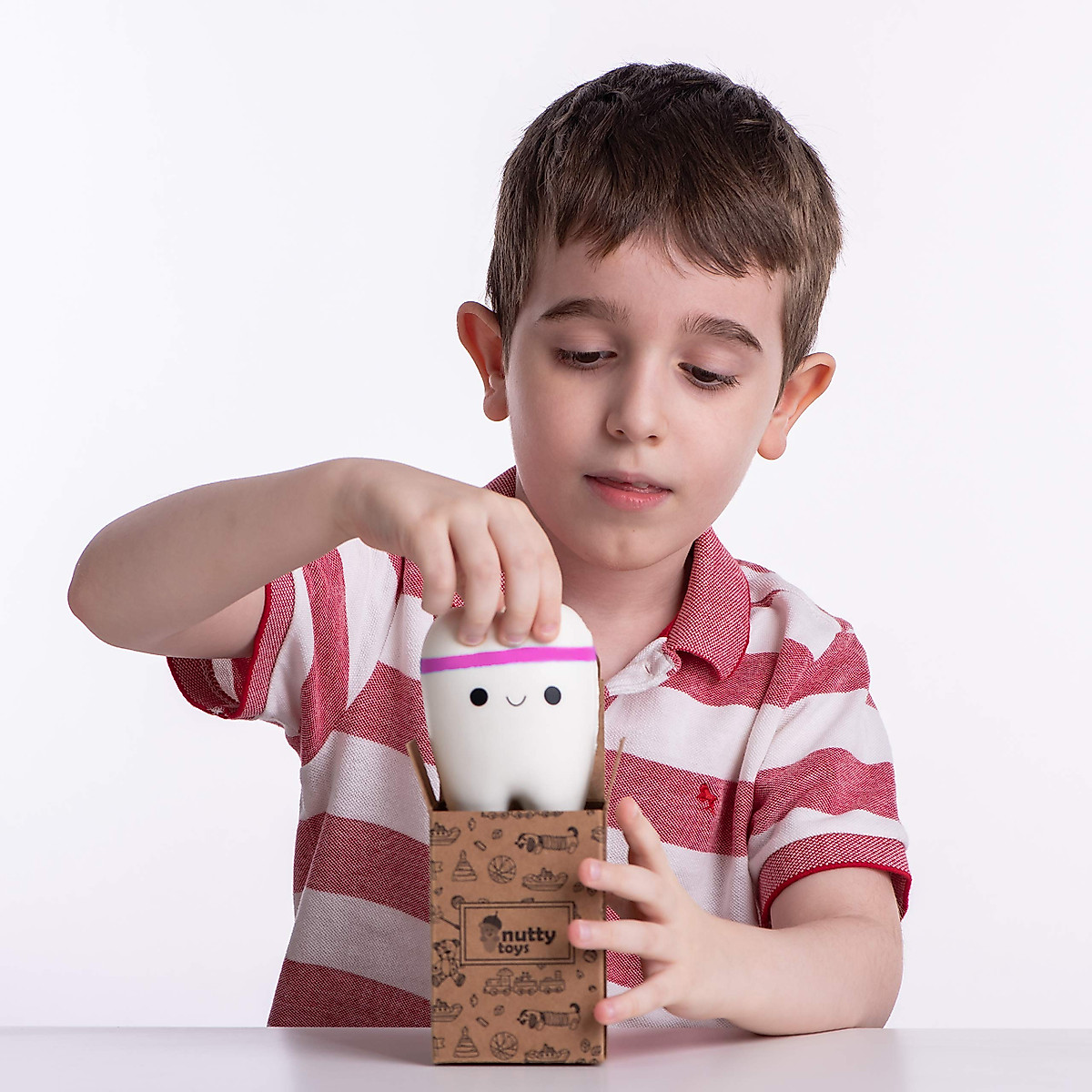 Nutty Toys Super Slow Rising Jumbo Squishy Tooth - Soft & Scented Stress Relief Present, Top Valentine's Day & Easter Gift Idea for Kids, Teens, Boys, Girls, Adults, Best Dental & Dentist Gifts 2025