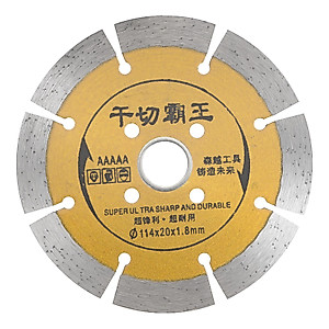 HARFINGTON Diamond Blade, 4.5" 114mm Segmented Rim Diamond Blades Segmented Saw Diamond Blade with 20mm Arbor for Angle Grinders for Cutting Concrete Stone Masonry Brick Block, Yellow