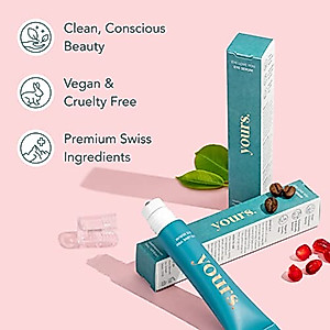 Yours Skincare Eye Serum with Caffeine and Antioxidants | Hydrates & Brightens Under Eye Area | Restores Skin Firmness and Reduces Fine Lines, Dark Circles and Puffiness - 15ml